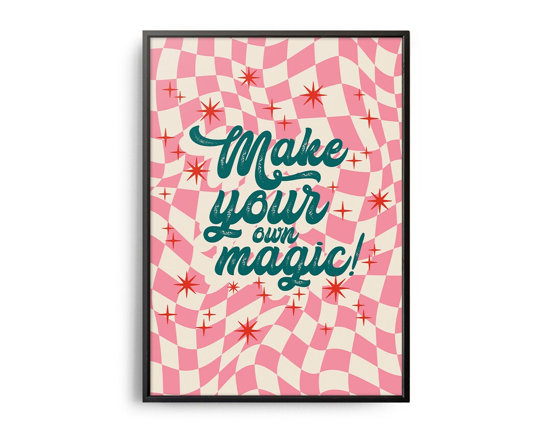 Retro Affirmation Poster, Make Your Own Magic Retro Print ...