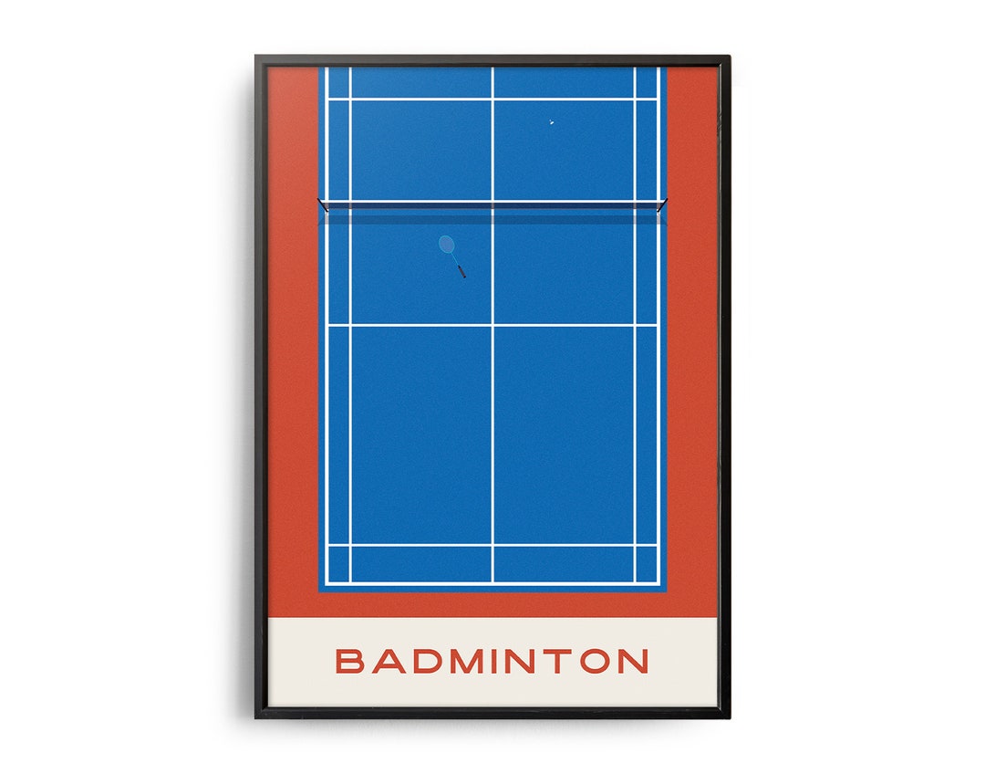 Midcentury Badminton Print, Midcentury Sport Print, Badminton Wall Art ...