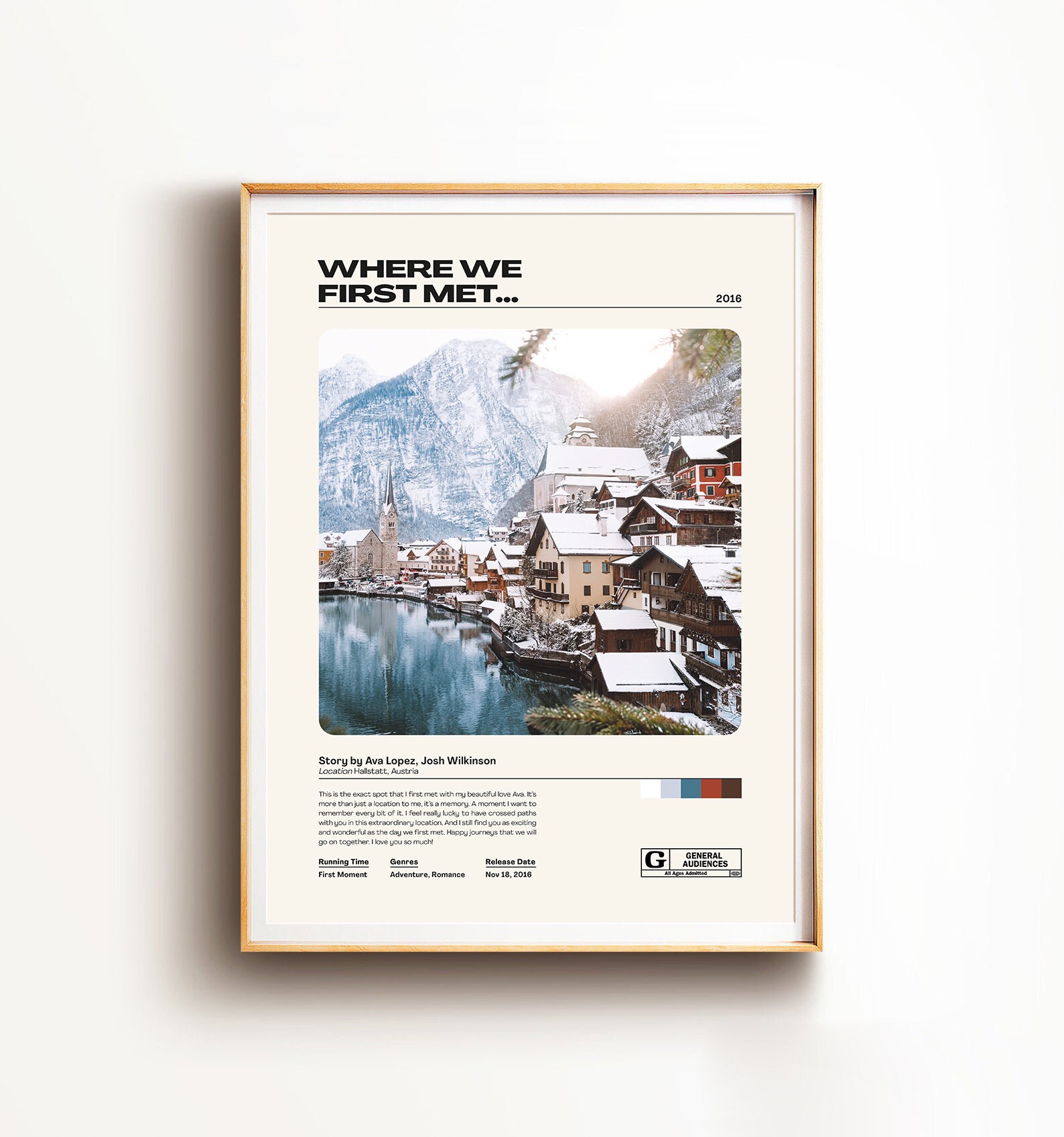 Custom Movie Style Where We First Met Poster Minimal Movie | Etsy