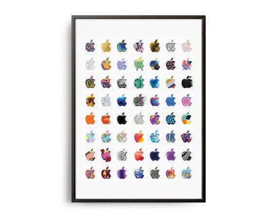 Apple Event Logos Print Apple Brand Logos Colorful Apple - Etsy Canada