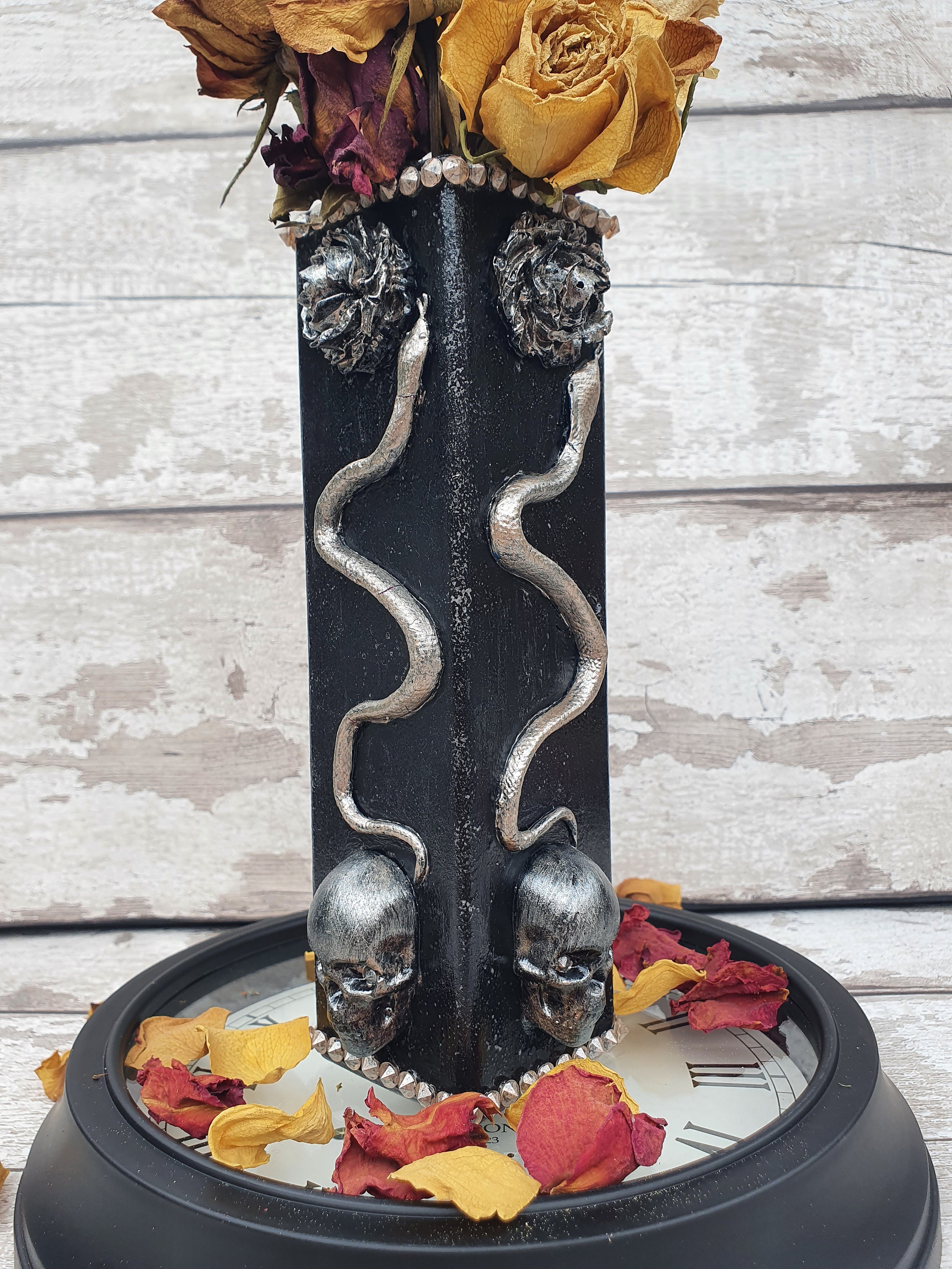 Serpent vase Black snake vase Gothic decoration home | Etsy