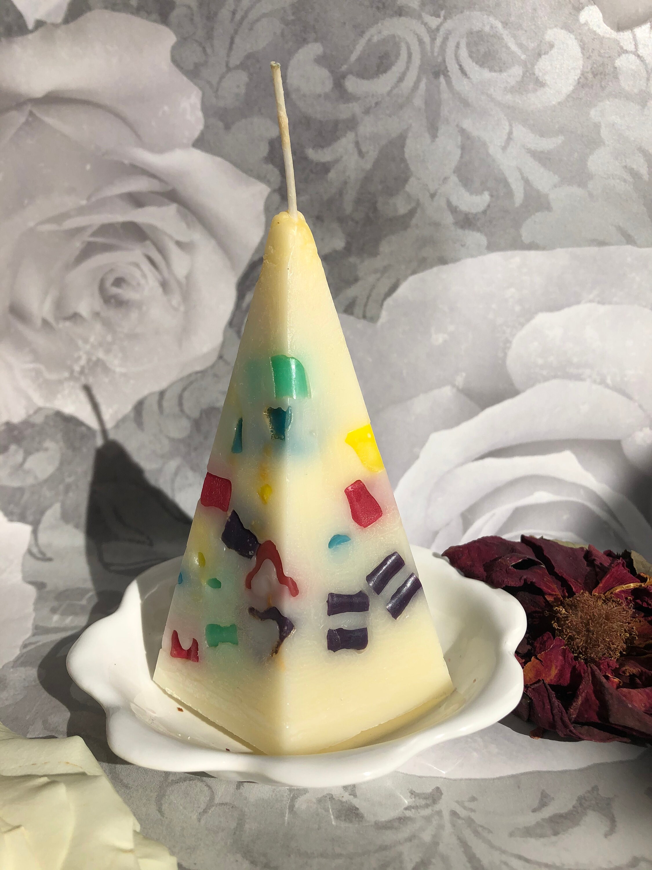 Pyramid Candle Relaxation Candle Triangle Candle Scented - Etsy Israel