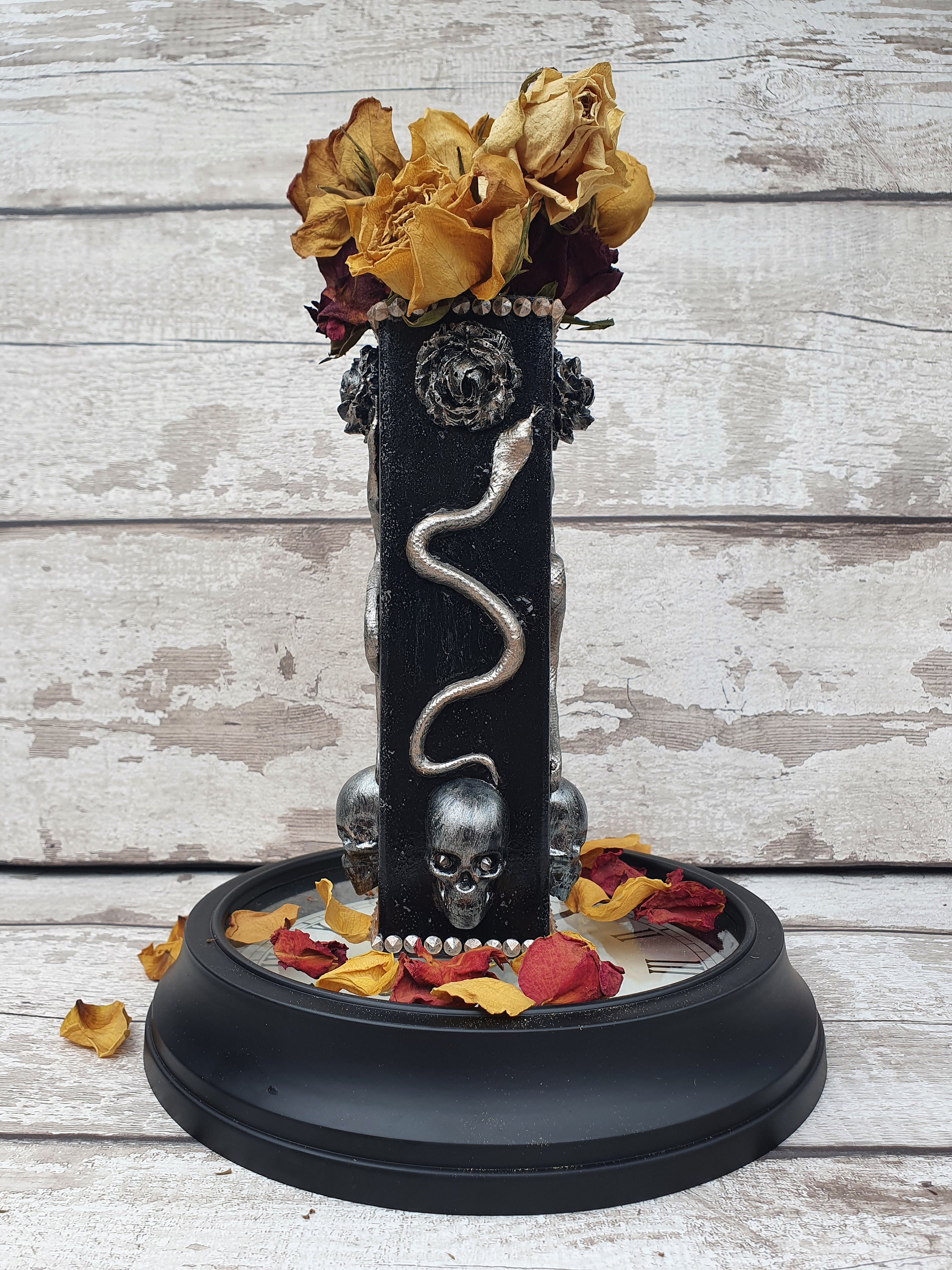 Serpent vase Black snake vase Gothic decoration home | Etsy