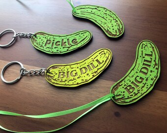 Dill Pickle Keychain - Etsy