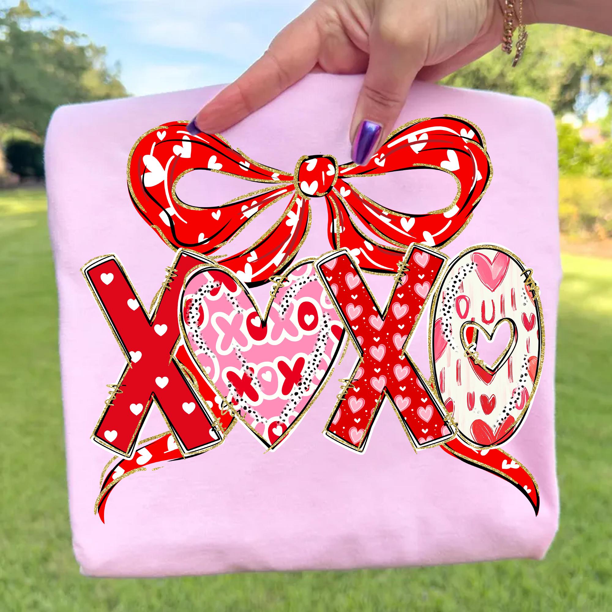 Preppy XOXO Valentine Png, Valentine Doodle Png, Cupid Png, Teddy Bear ...