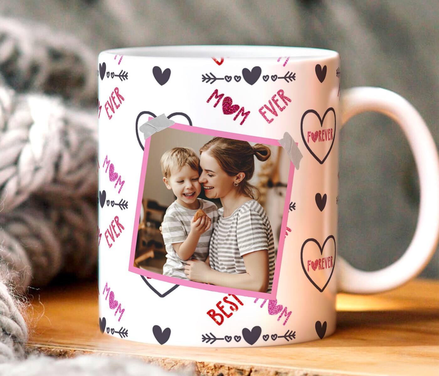 Best Mom Ever Mug, Love Mom Mug, Custom Mom Photo Mug, 1oz 15oz Mom Mug ...