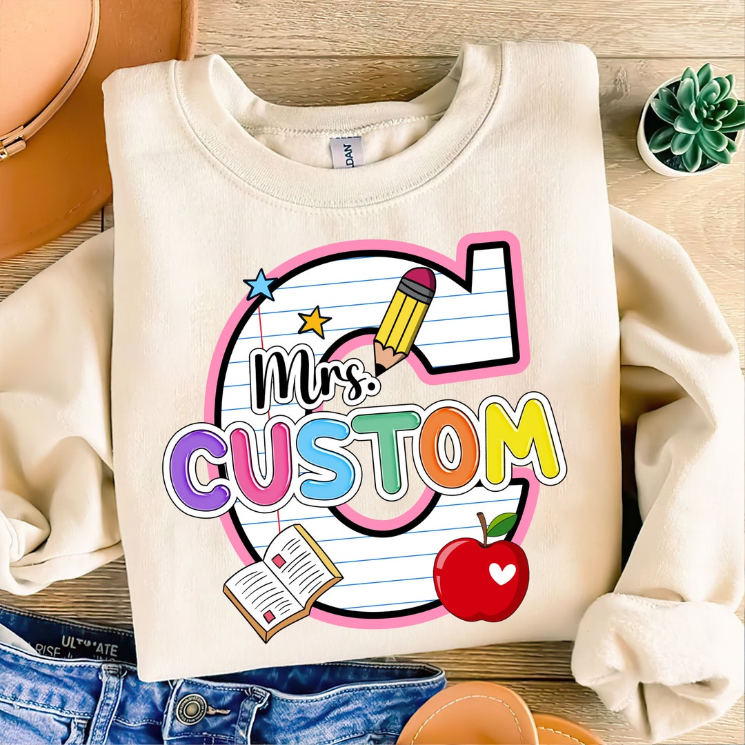 Personalized Teacher Design Png, Custom Teacher Name Png, Back to ...