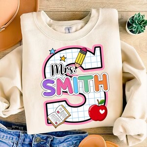 Personalized Teacher Design Png, Custom Teacher Name Png, Back to ...