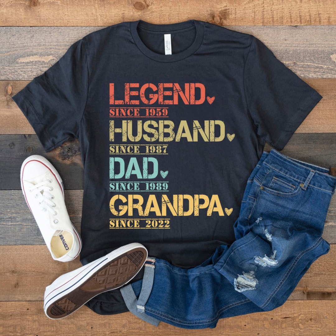 Legend Husband Daddy Papa Since PNG, Gift for Grandpa, Legend Grandpa ...