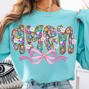 Amen Floral Glitter PNG, Floral Amen Png, Preppy Easter Png, Amen Png ...