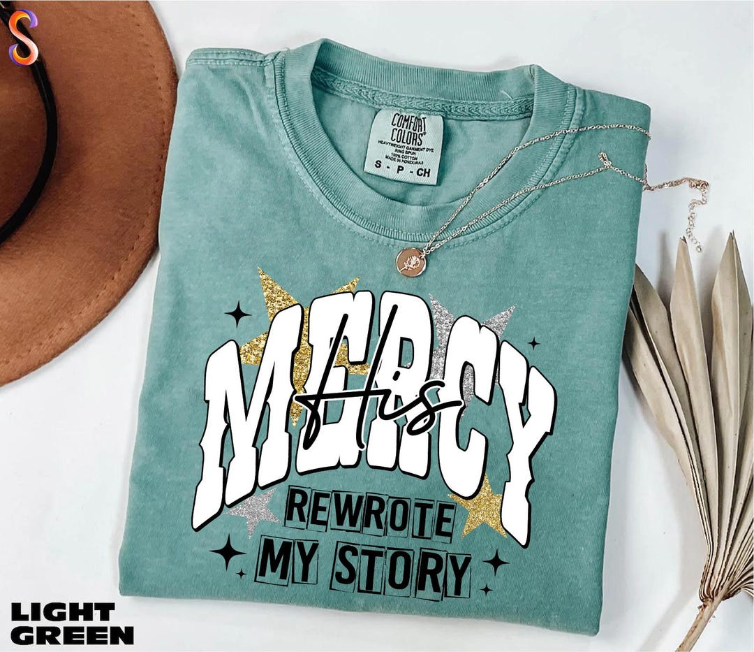 His Mercy Rewrote My Story Png, Christian Women Png, Preppy Everyday ...