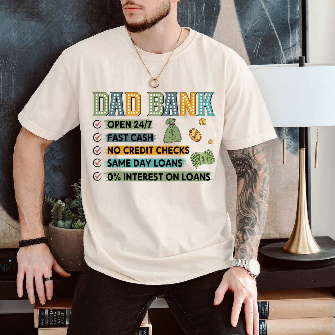 Retro Bank of Dad Png, Father's Day Png, Funny Dad PNG, Fatherhood Png ...