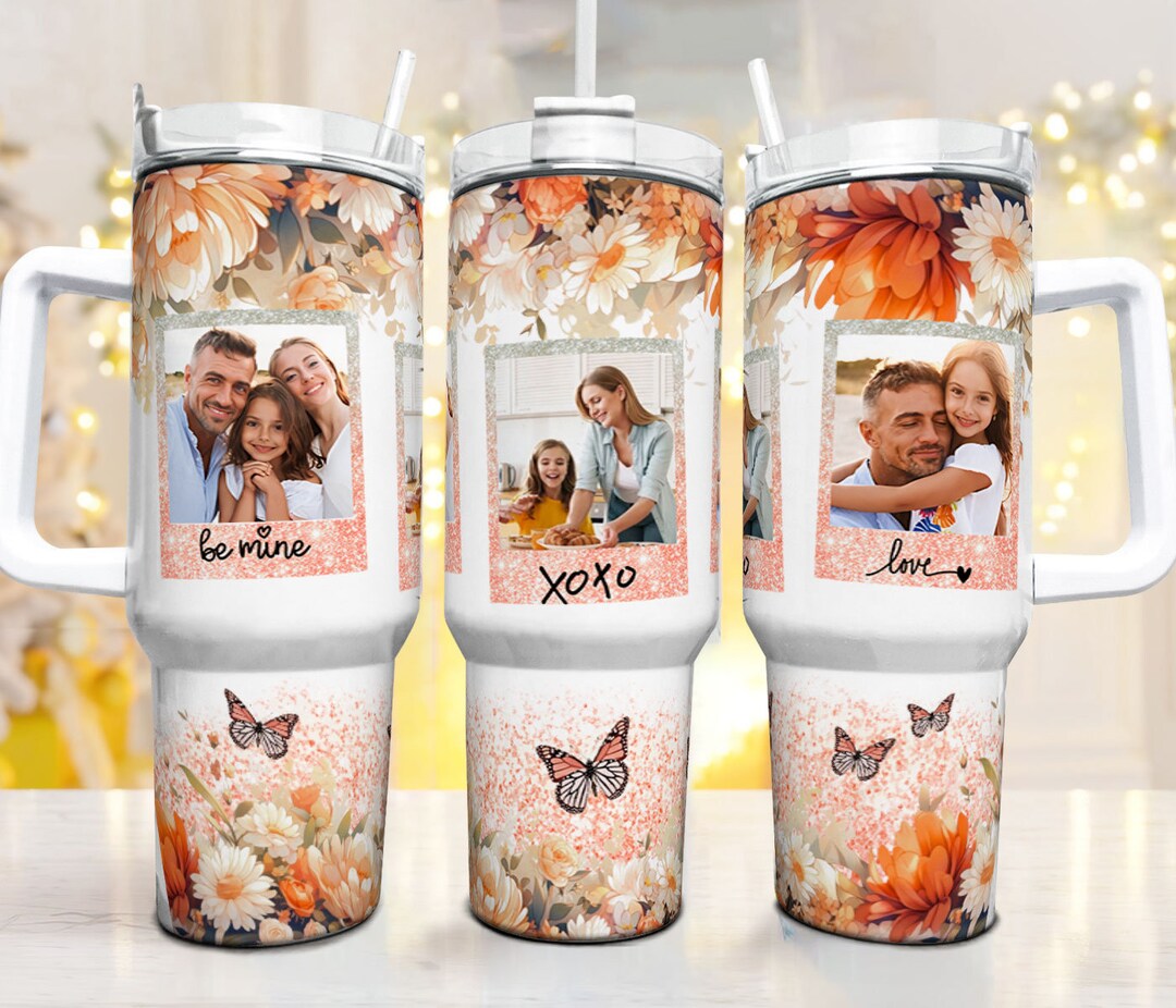 Personalized Family Photo 40oz Tumbler, Custom Photo 40oz Quencher ...