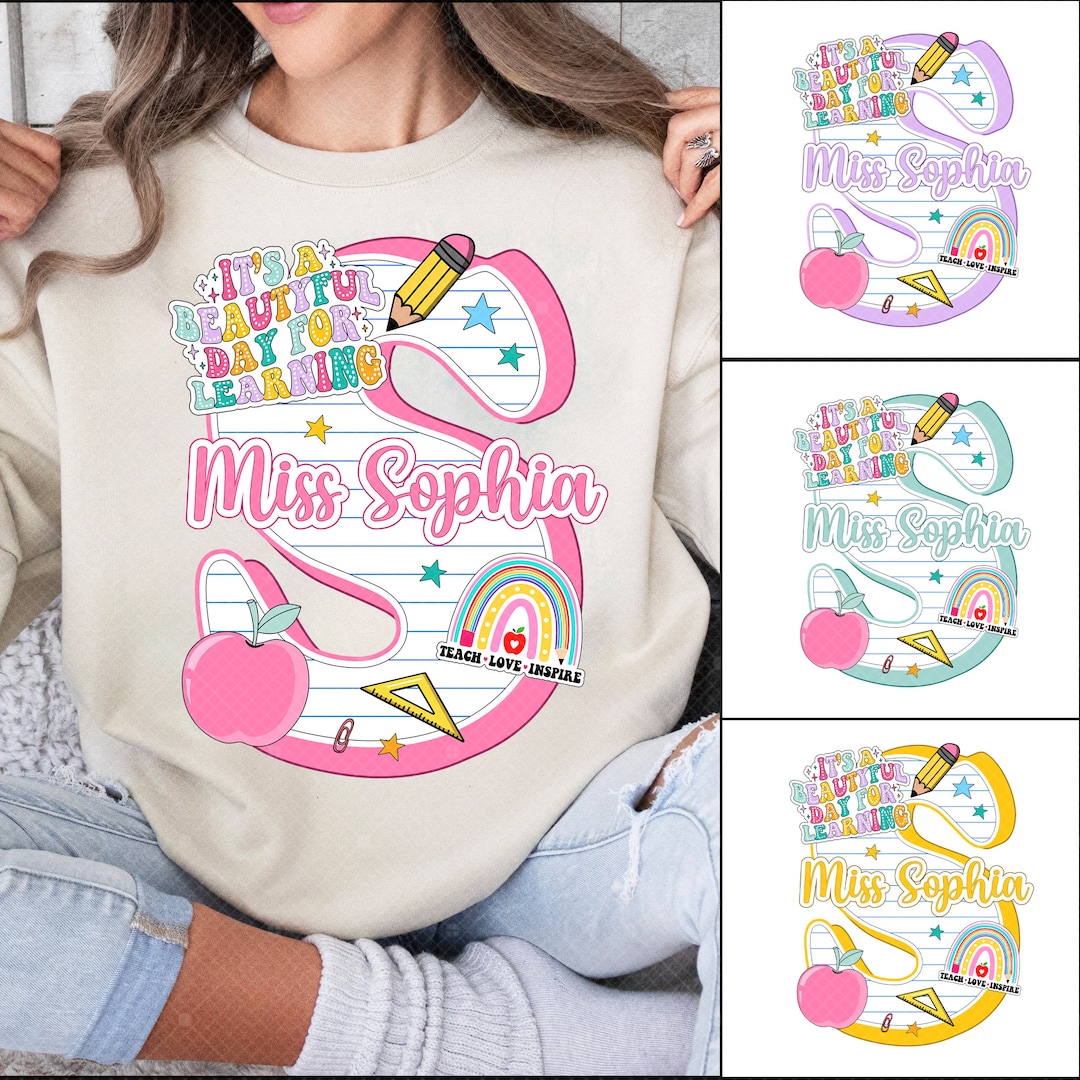 Personalized Teacher Design Png, Custom Teacher Name Png, Back to ...