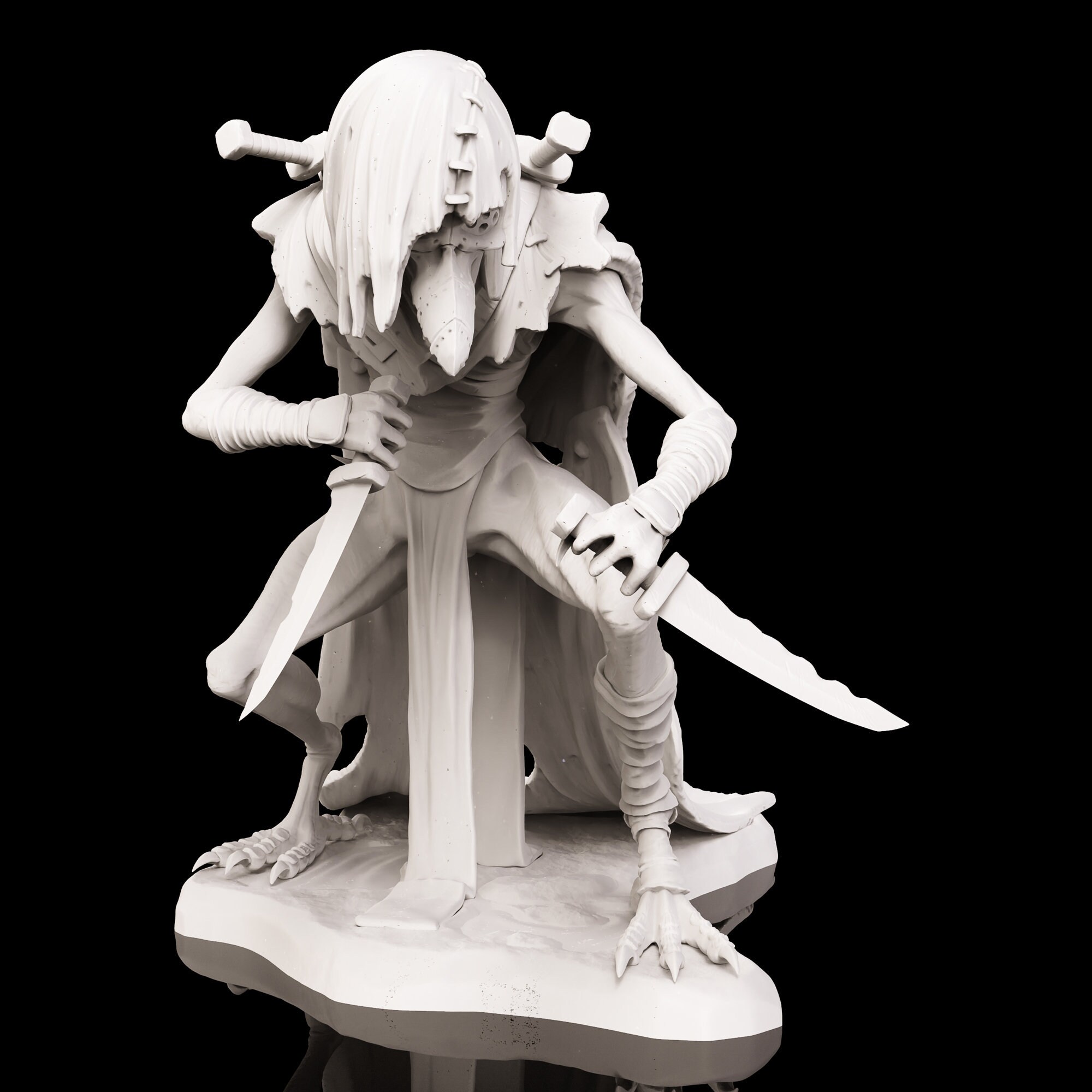 Cunning Shadow Bust 110 scale model resin bust kit unassembled Katsumi ...