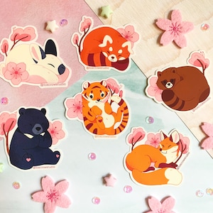 Coco the Tiger Sakura Matte Sticker - Etsy
