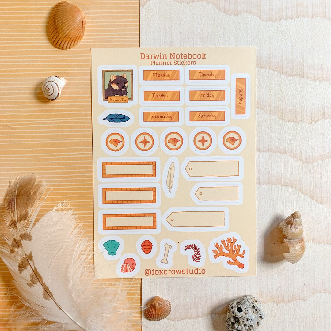 Darwin Planner Sticker Sheet - Etsy