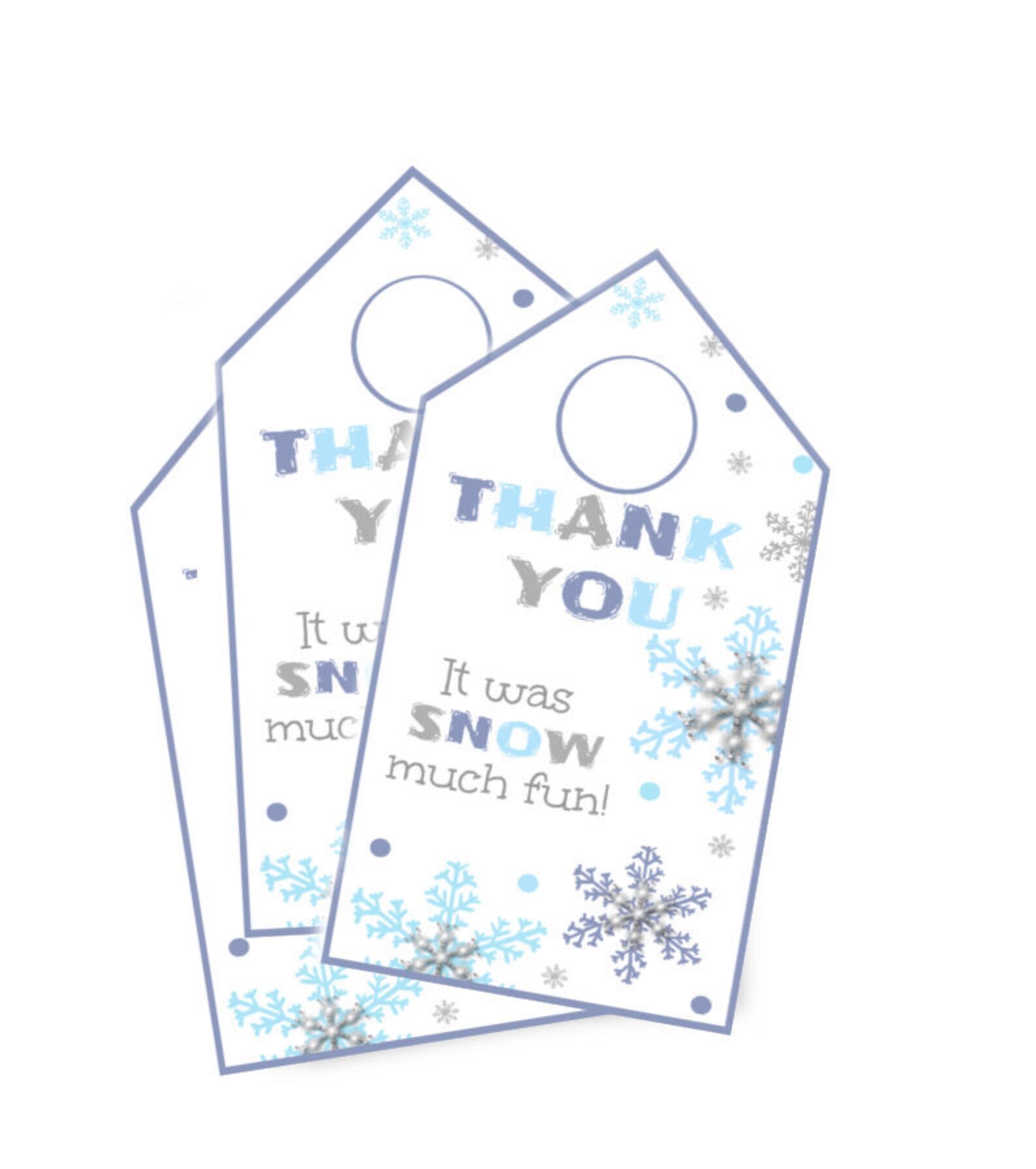Winter Wonderland Favor Tags Winter Onederland Snowflake Thank - Etsy