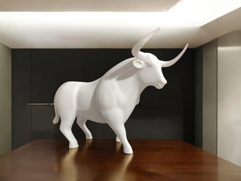 Bull Figure Sculpture – Modern Minimalist Desk or Shelf Decor - Etsy