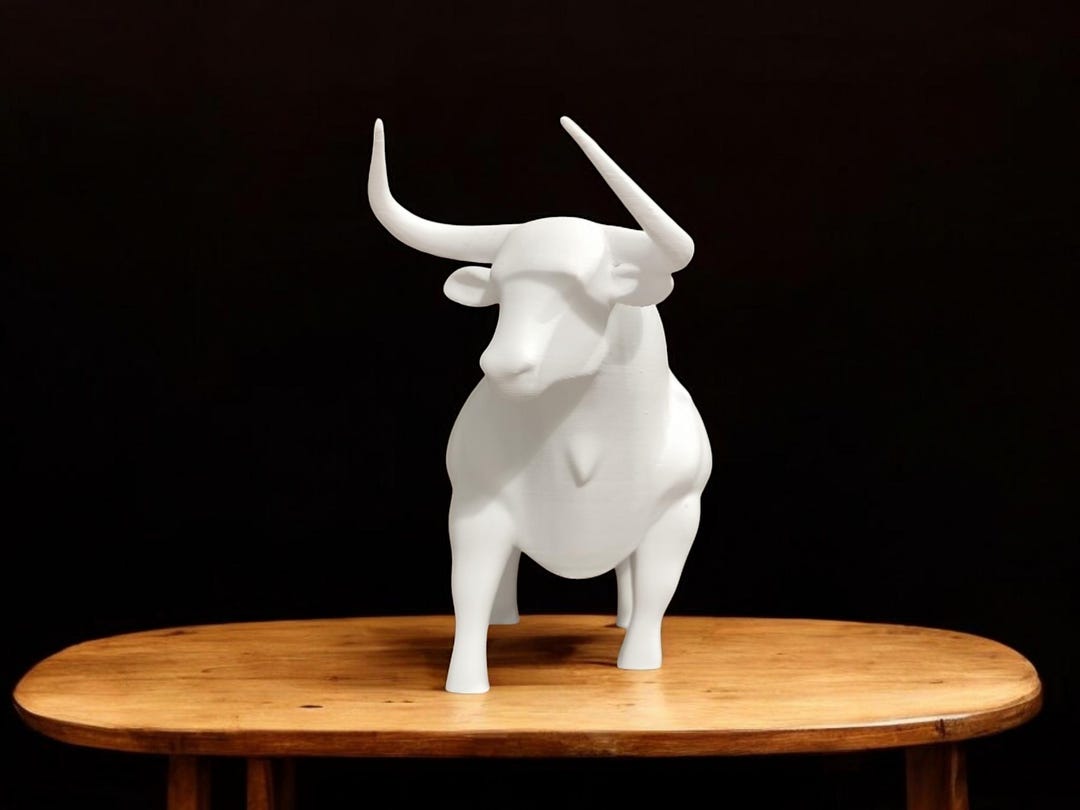 Bull Figure Sculpture – Modern Minimalist Desk or Shelf Decor - Etsy