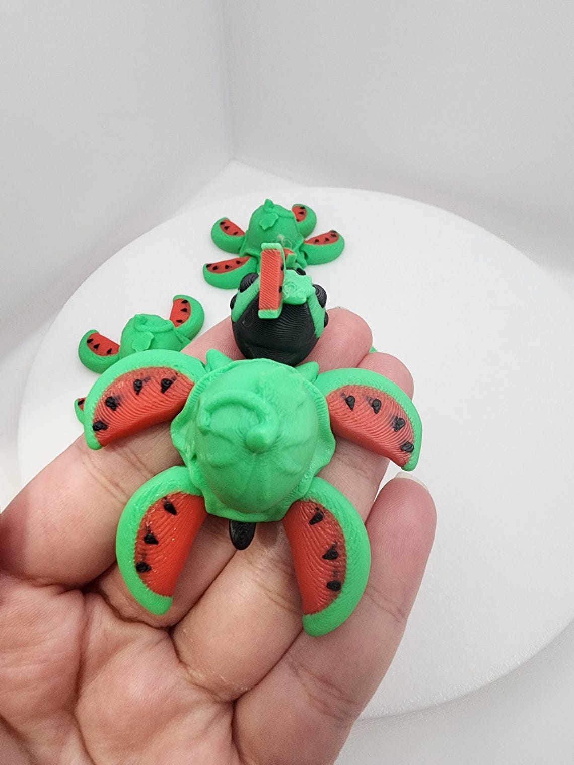 Articulated Watermelon Turtles – 3D Printed Flexible Turtles - Etsy