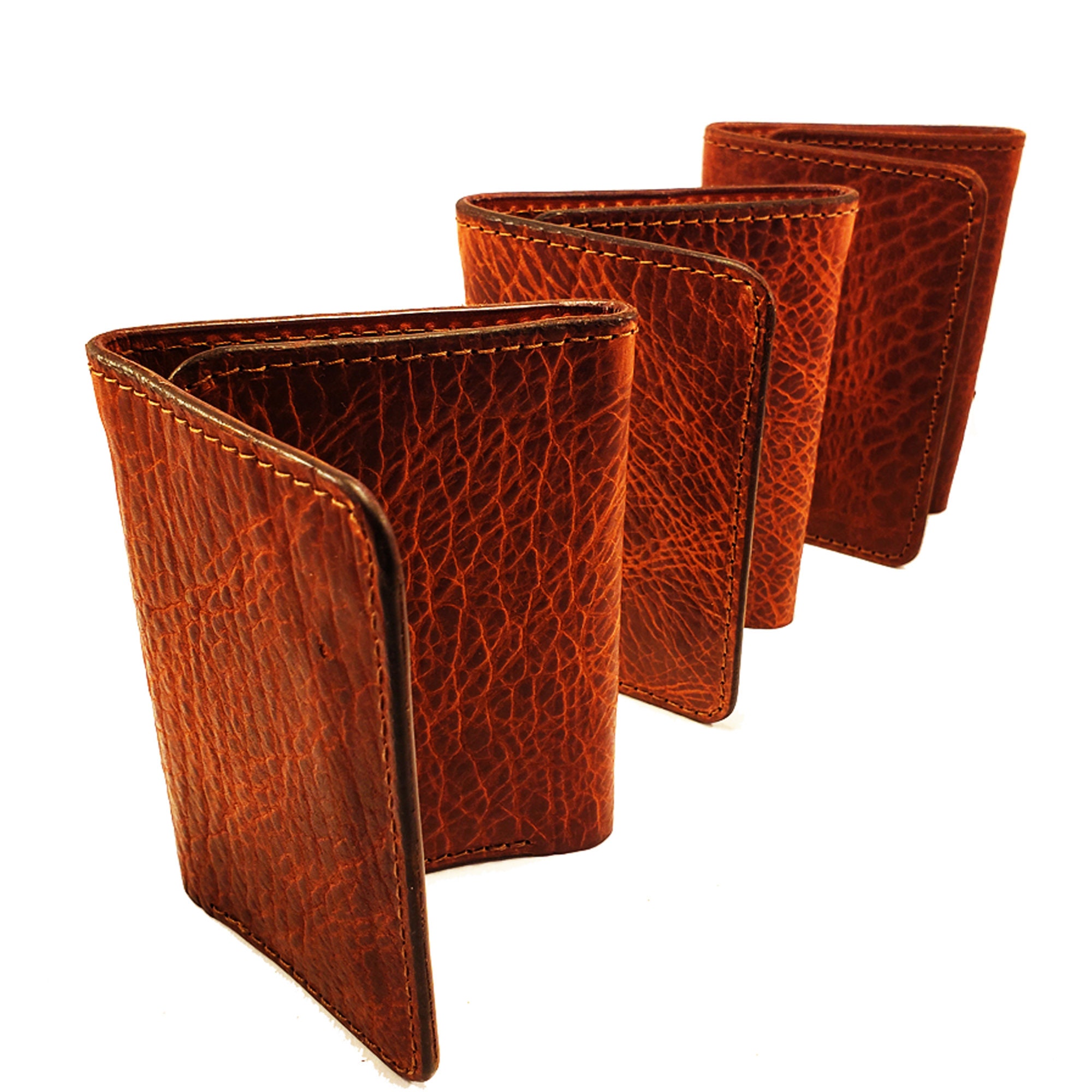 Men’s Wallet – Tri-fold American Bison Buffalo Hide – Six Pocket - Etsy