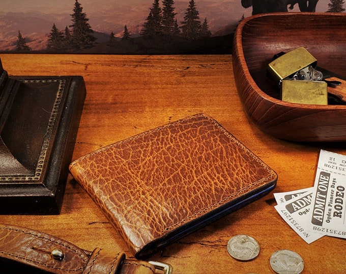 Mens Wallet Slimline American Bison Buffalo Hide 7 Pocket - Etsy