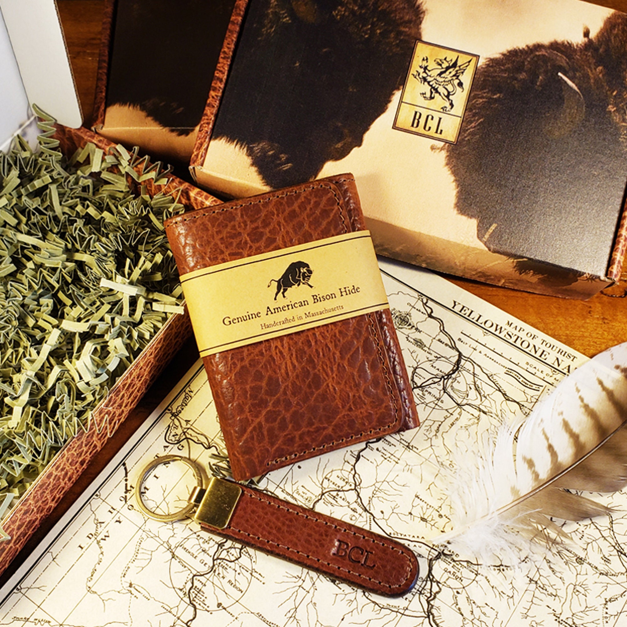 Men’s Wallet – Tri-fold American Bison Buffalo Hide – Six Pocket - Etsy