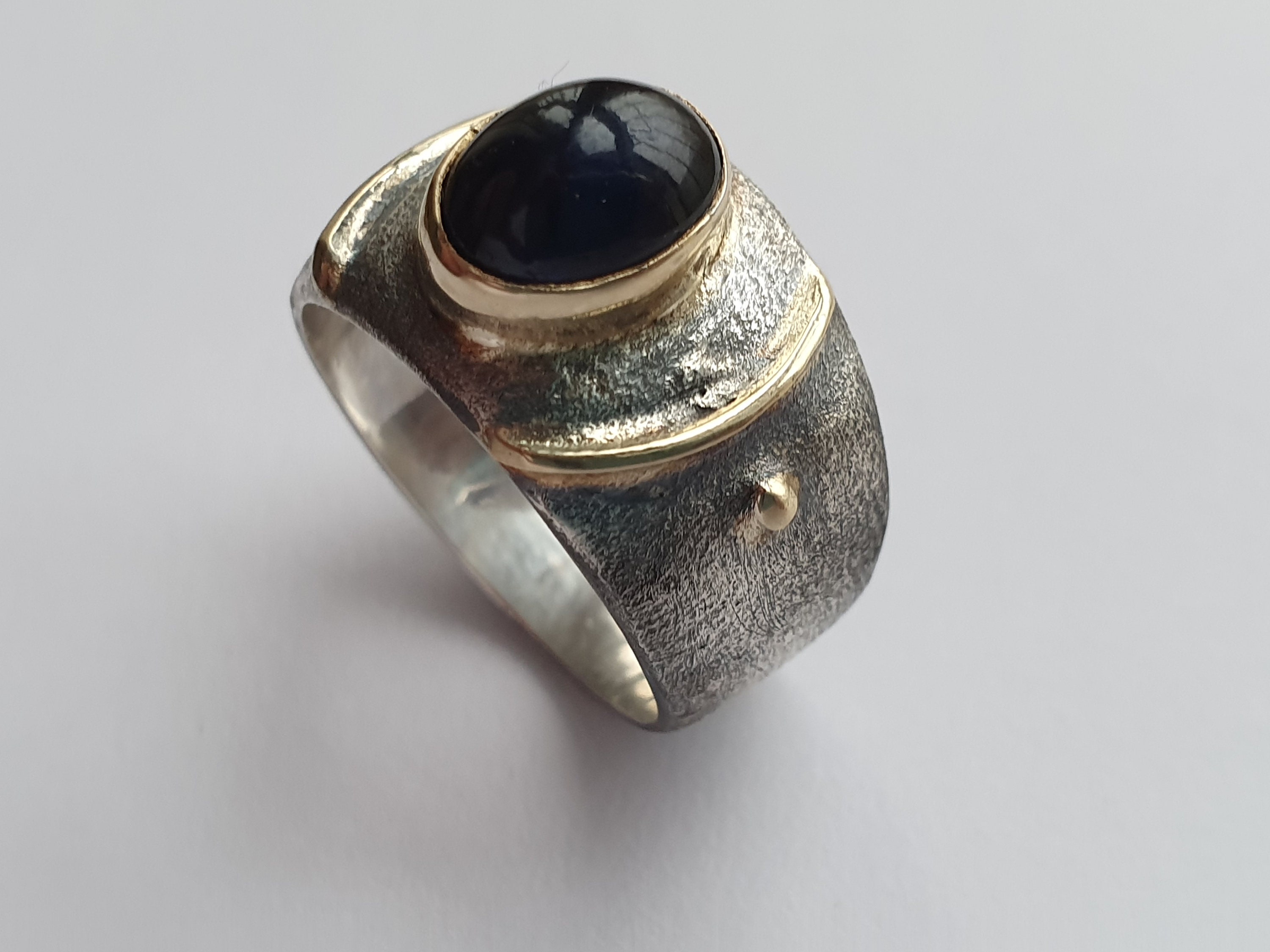 Original ring with saul silver 925 zloto 585 | Etsy