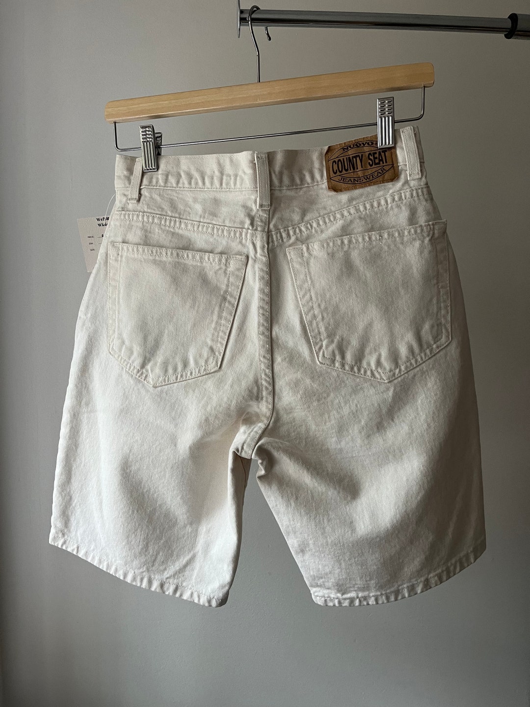 1990s High Rise Cream Jorts Vintage Neutral Jean Shorts - Etsy