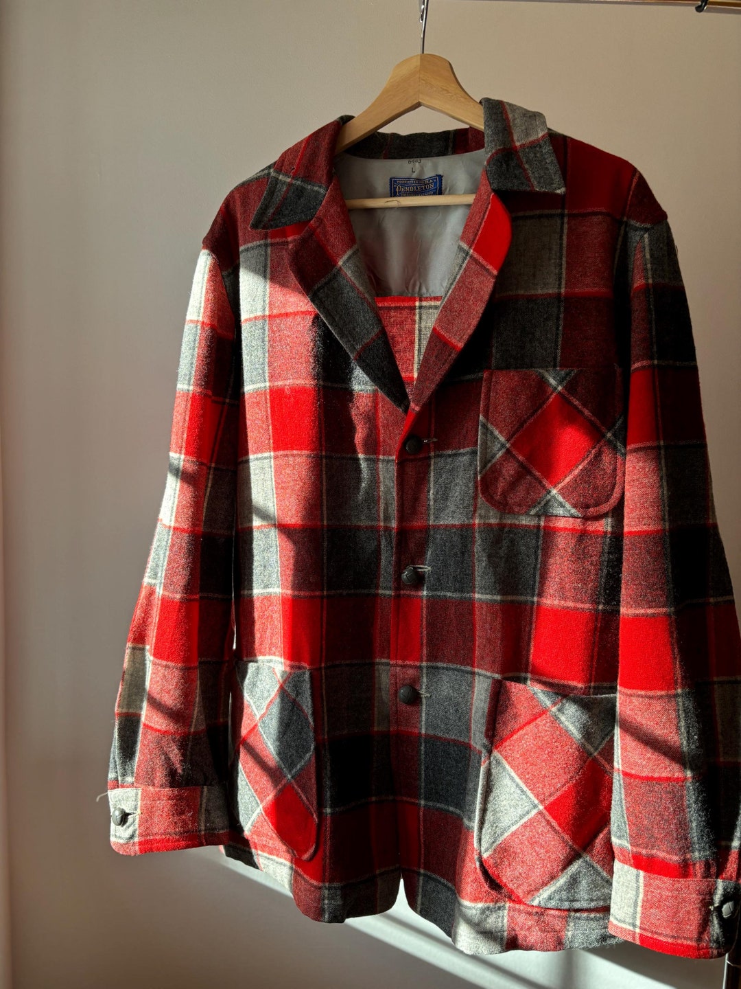 1960s Pendleton Shirt Jacket Vintage Wool Check Shacket - Etsy