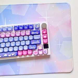 Candy Sky Keycap Set | CSO Profile Dye Sub PBT 127 Keys for Mechanical ...