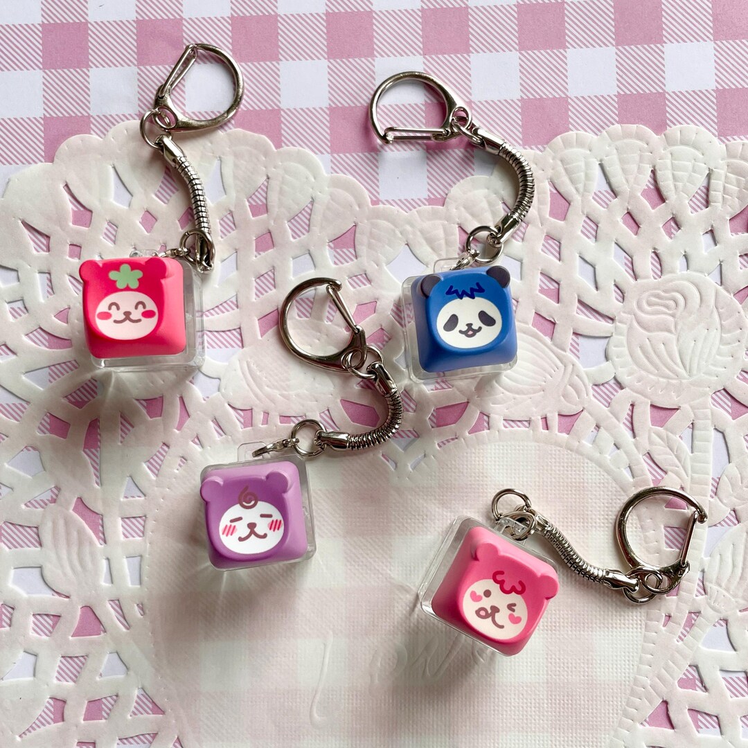 Bearries Gacha Keycap Fidget Keychains | Mystery Fruit Bear Shaped ...