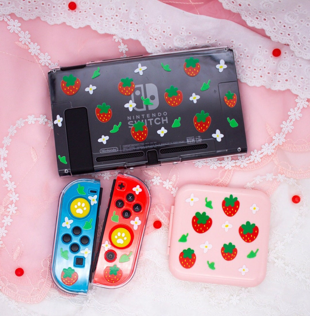 Summer Strawberry Clear Nintendo Switch Case Kawaii Switch Cover for ...
