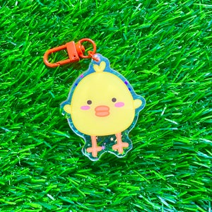 Short Duck Acrylic Charm | Cute Animal Acrylic Keychain | Kawaii Bag ...
