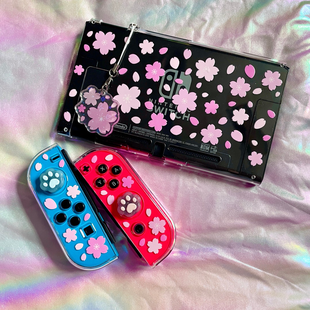 Sakura Cherry Blossom Clear Nintendo Switch Case | Kawaii Pink Switch ...