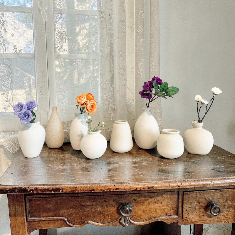 Ceramic Vase Beige Matte - Etsy