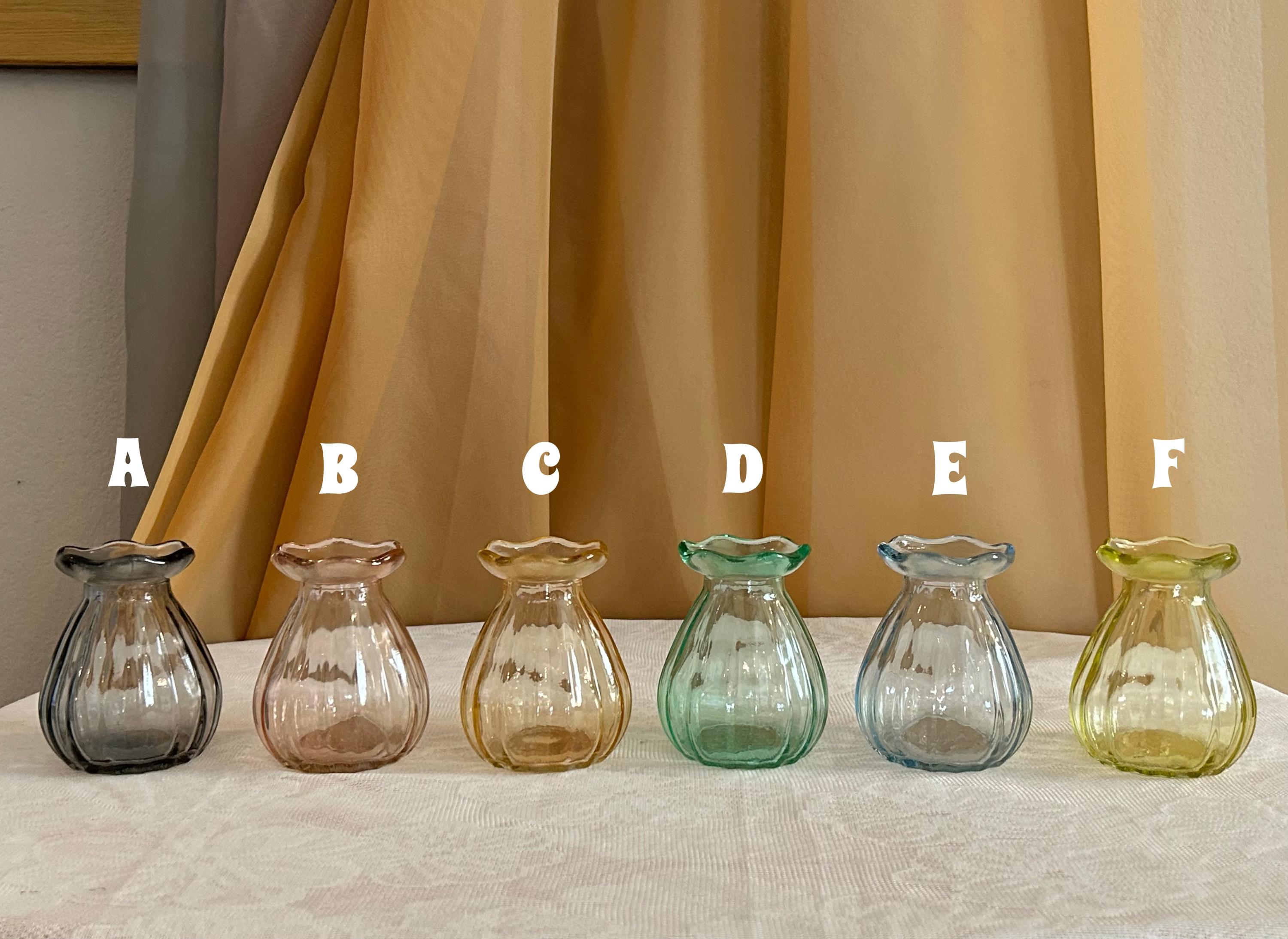 Mini Colored Glass Bud Vase: Vintage-inspired Petite Flower Vase - Etsy