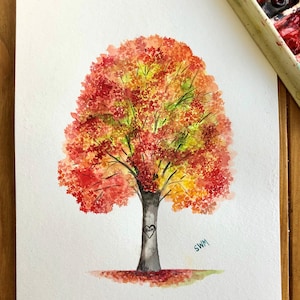 Original Watercolor Painting, Sugar Maple, State Tree of New York ...