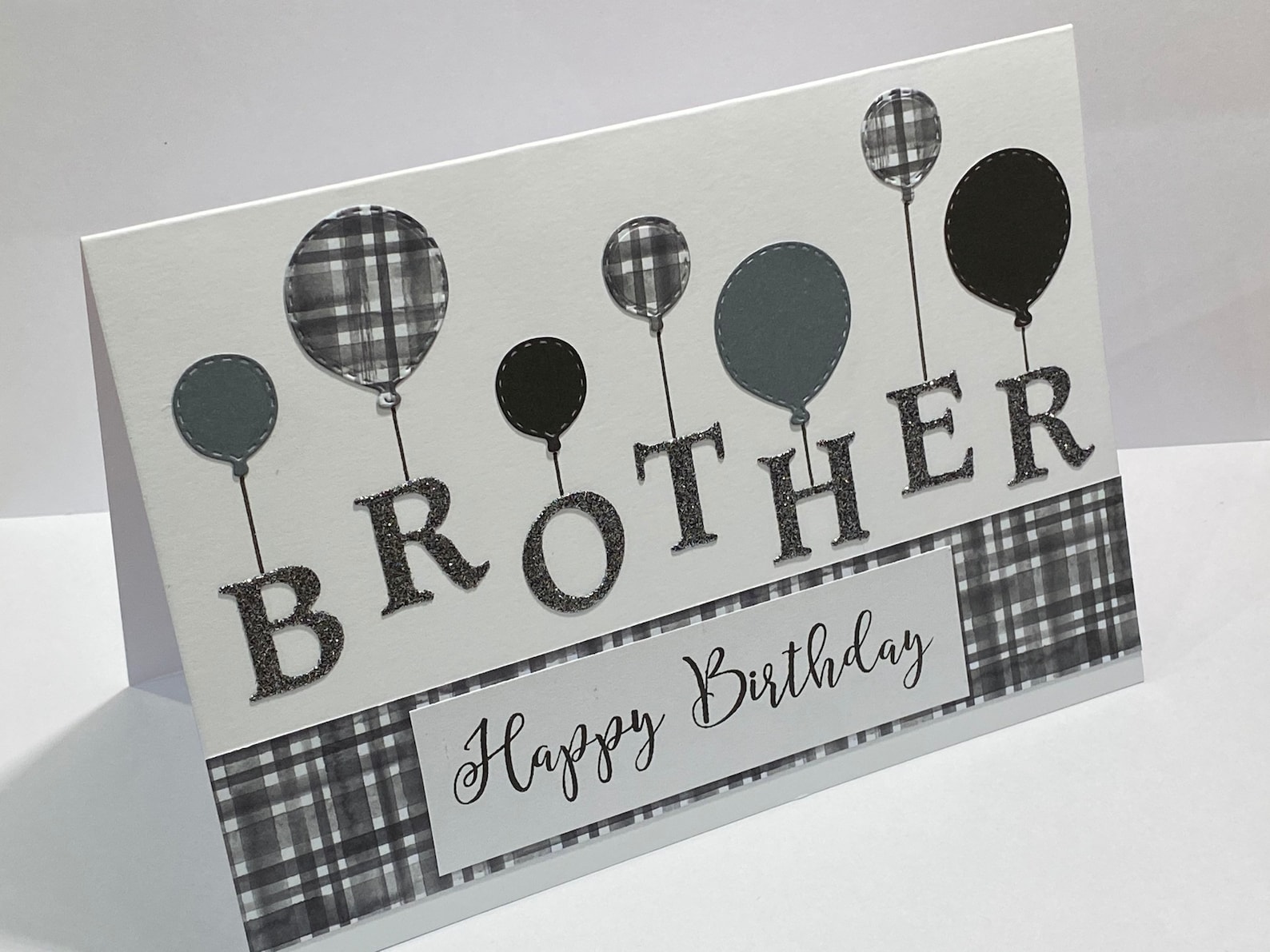 Handmade Happy Birthday Card for Brother Balloons Design. - Etsy UK