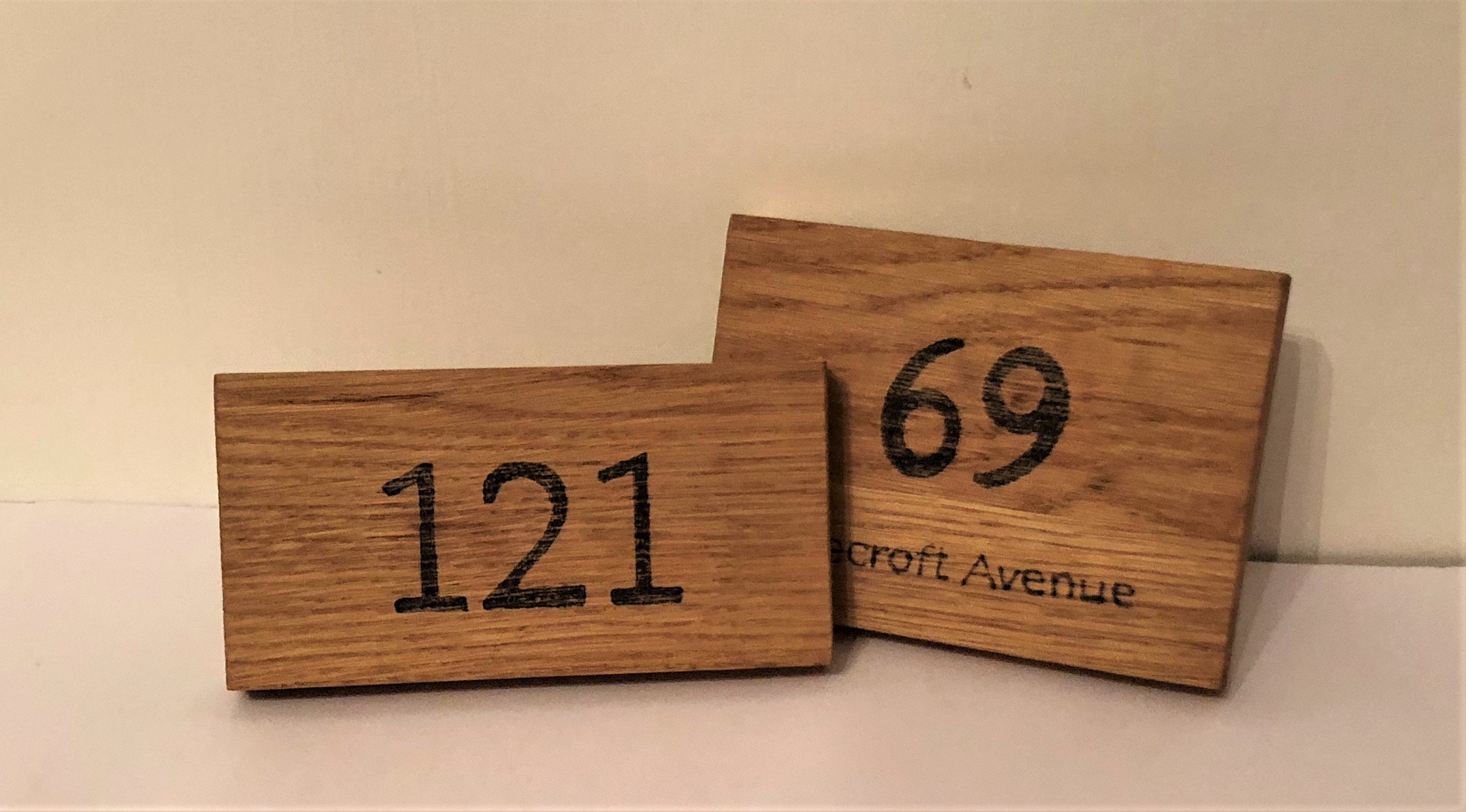 House Number Sign With Pyrography Numbers and Lettering. Solid - Etsy UK