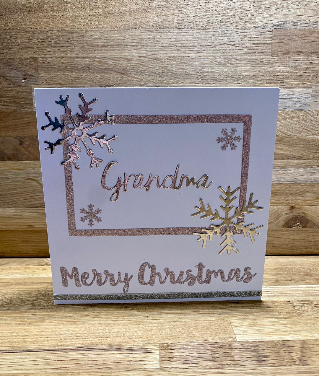 Elegant Handmade Christmas Card for Grandma, Nan,fancy Snowflake Card ...