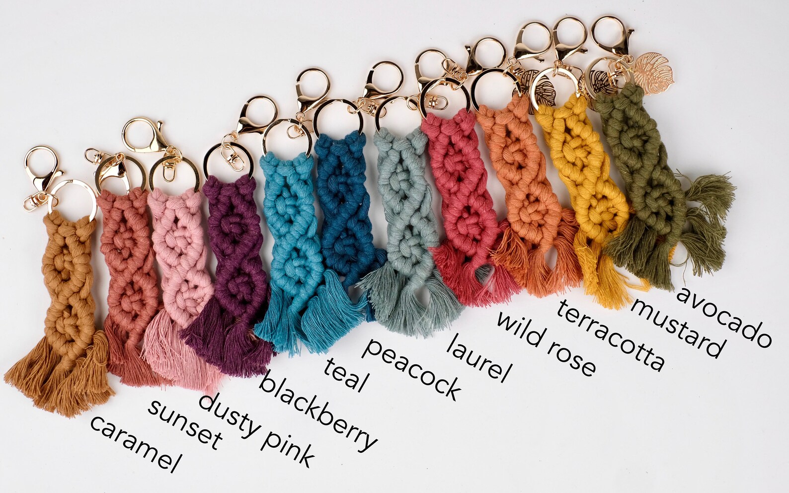 Chunky Macrame Keychain With a Charm | Etsy