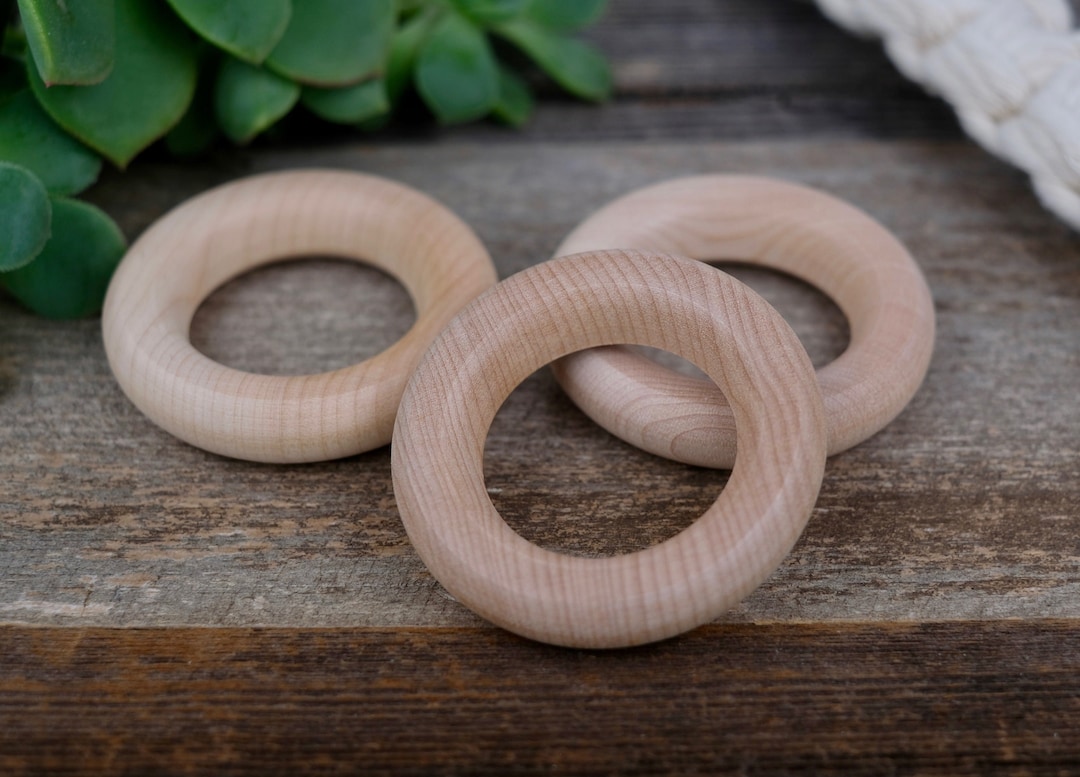Maple Wood Rings for Macrame and Crafts | Wooden | US Maple - Etsy