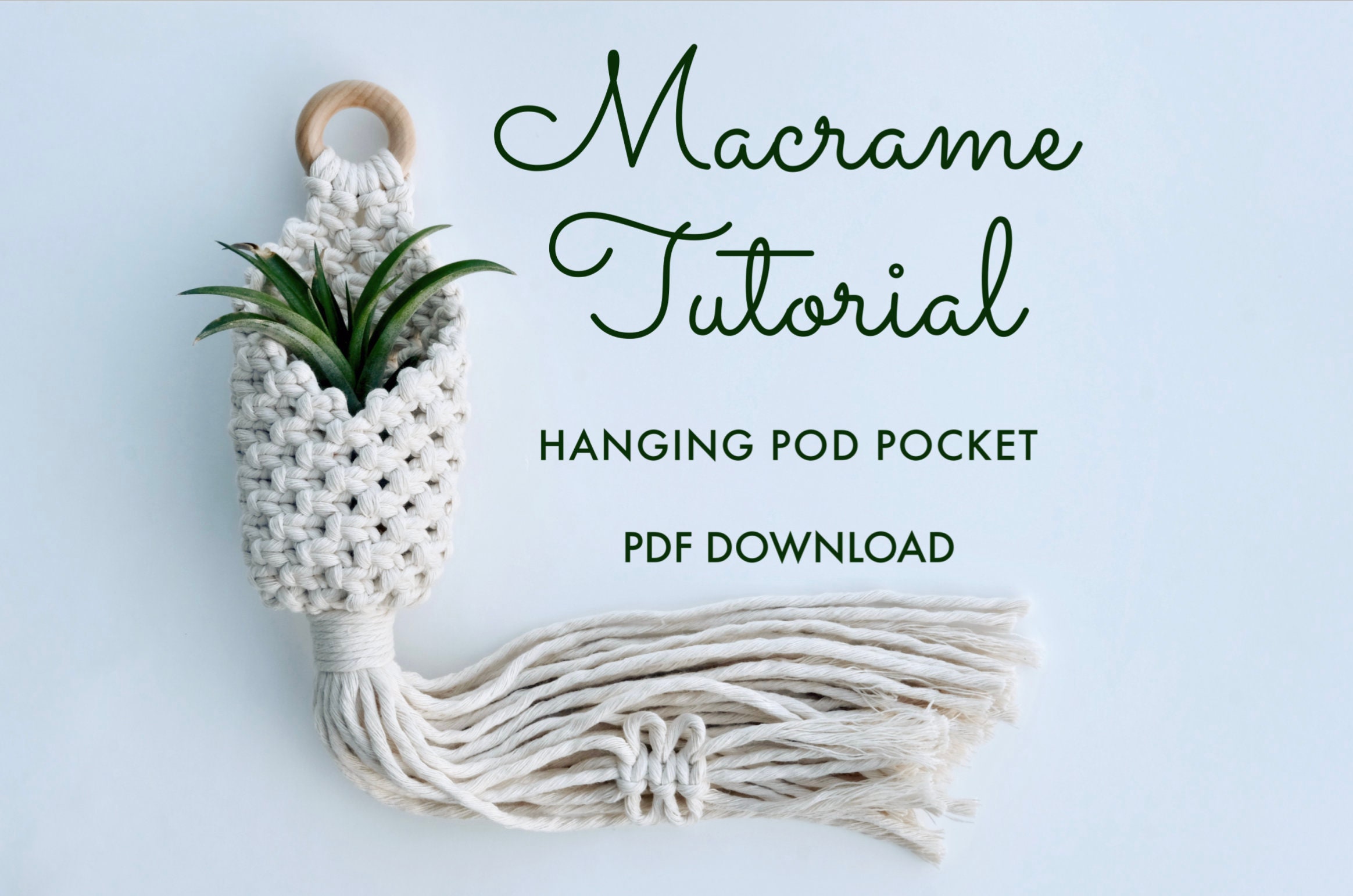 Macrame Tutorial / Pattern for Hanging Pod / Pocket - Etsy