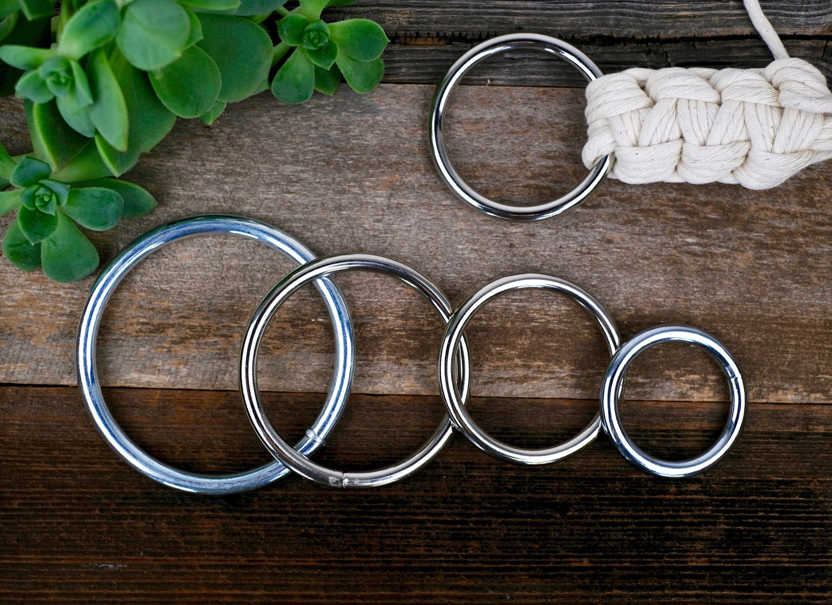 Welded Steel Rings for Macrame, Crafting, Outdoor, 2, 2.5, 3 Inch - Etsy