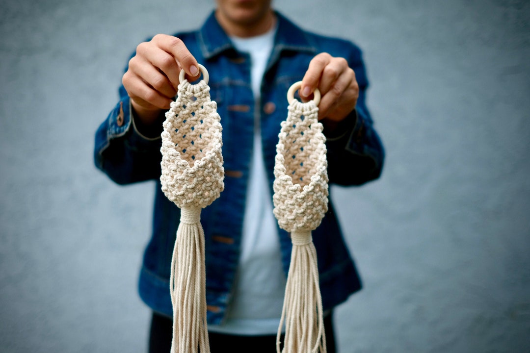Macrame Pods, Colorful Pocket, Knotted Hanger, Plant Holder, Air Plant ...