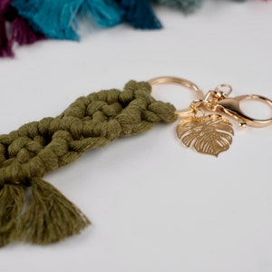 Chunky Macrame Keychain With a Charm - Etsy