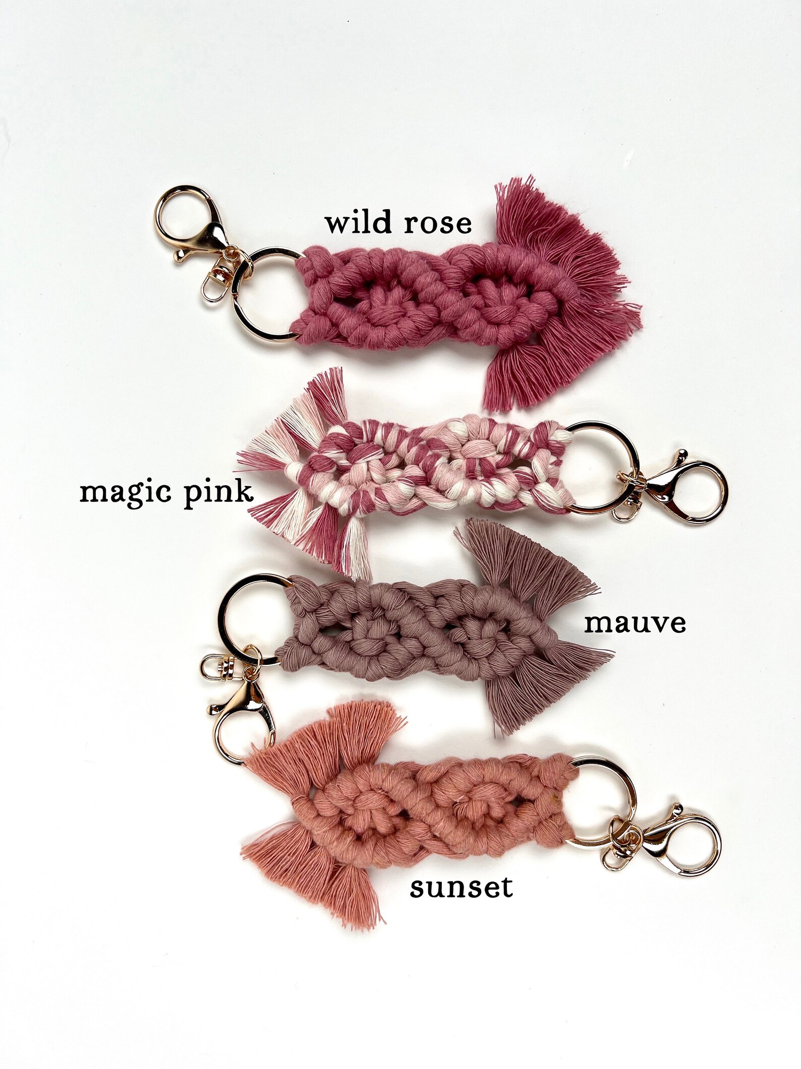 Chunky Macrame Keychain With a Charm - Etsy