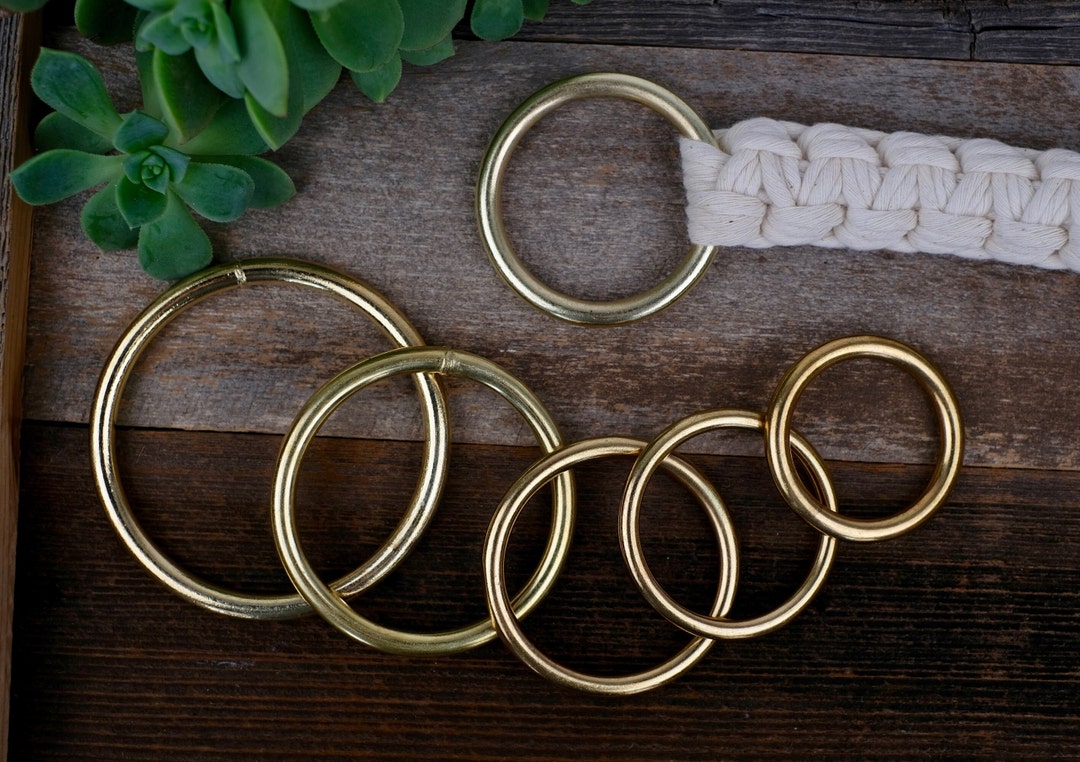 Solid Brass Ring for Macrame, Crafting, Outdoor, 1.5, 2, 2.5, 3 Inch - Etsy